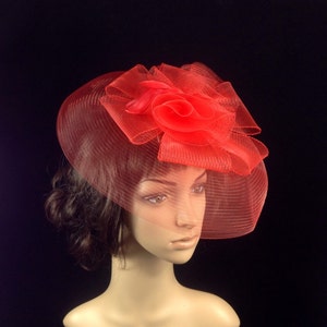 Red Feather Fascinator Hat, Kentucky Derby, Wedding, Tea Party - Etsy
