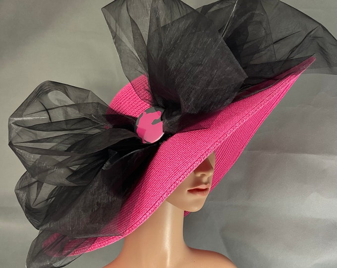Hot Pink Kentucky Derby Hat Horse Race Designed and Made in USA Ready ...