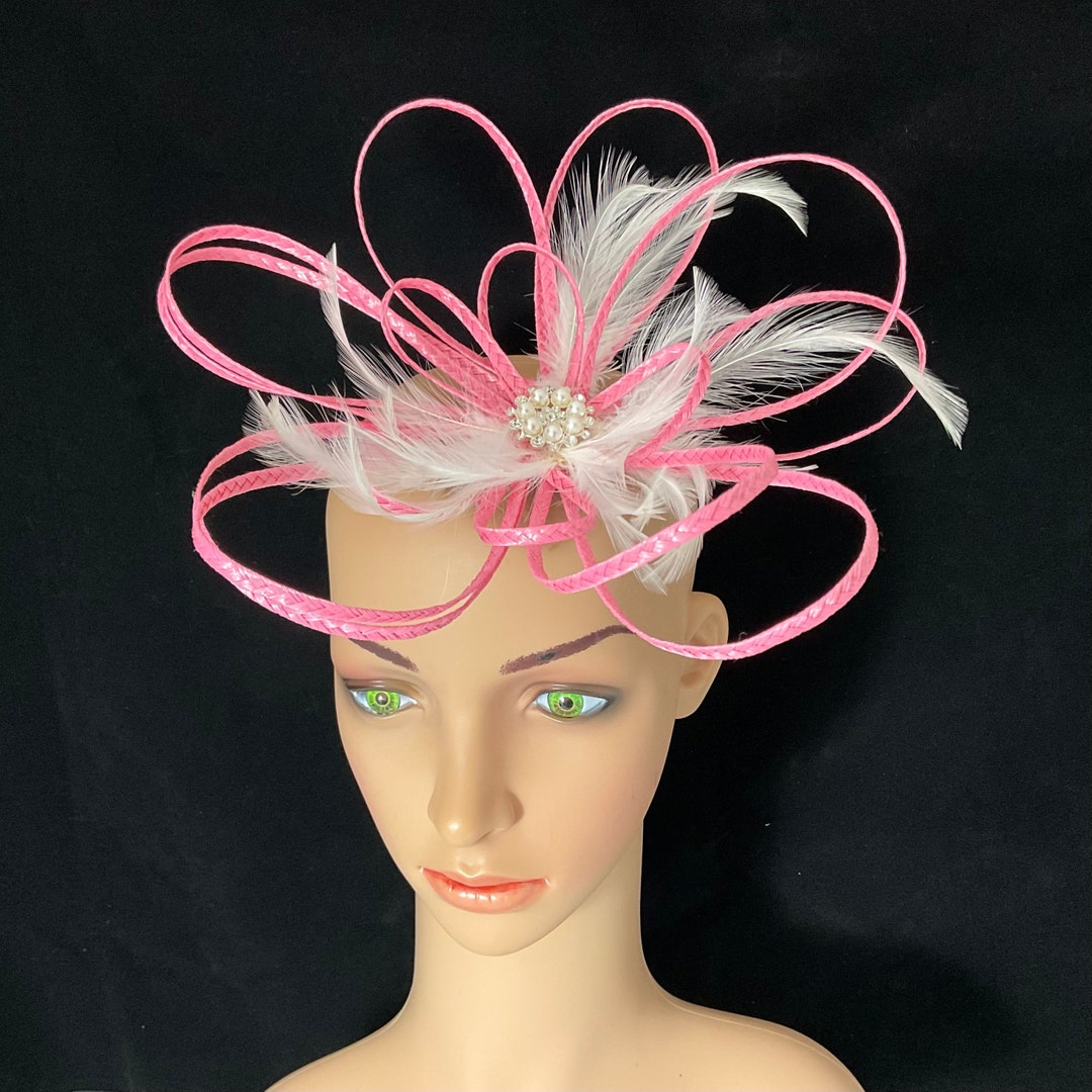 Hot Pink Fascinator Designed and Made in USA - Etsy