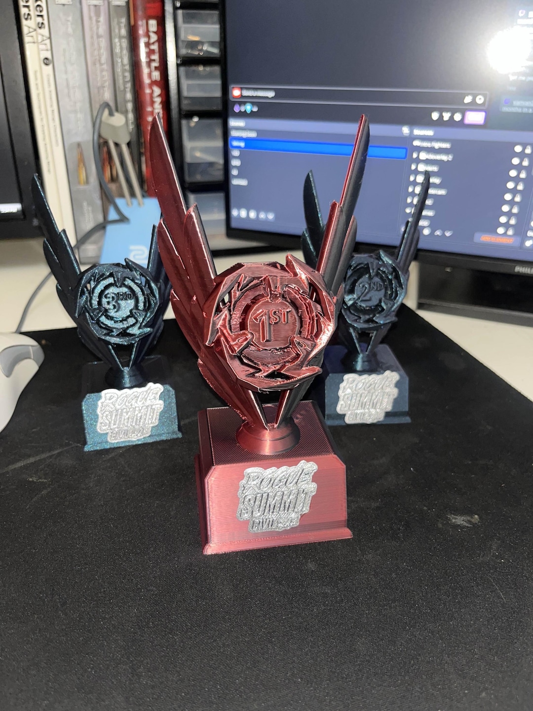 Set of 3, 3D Printed Beyblade X Trophies With Custom Logo / Text - Etsy