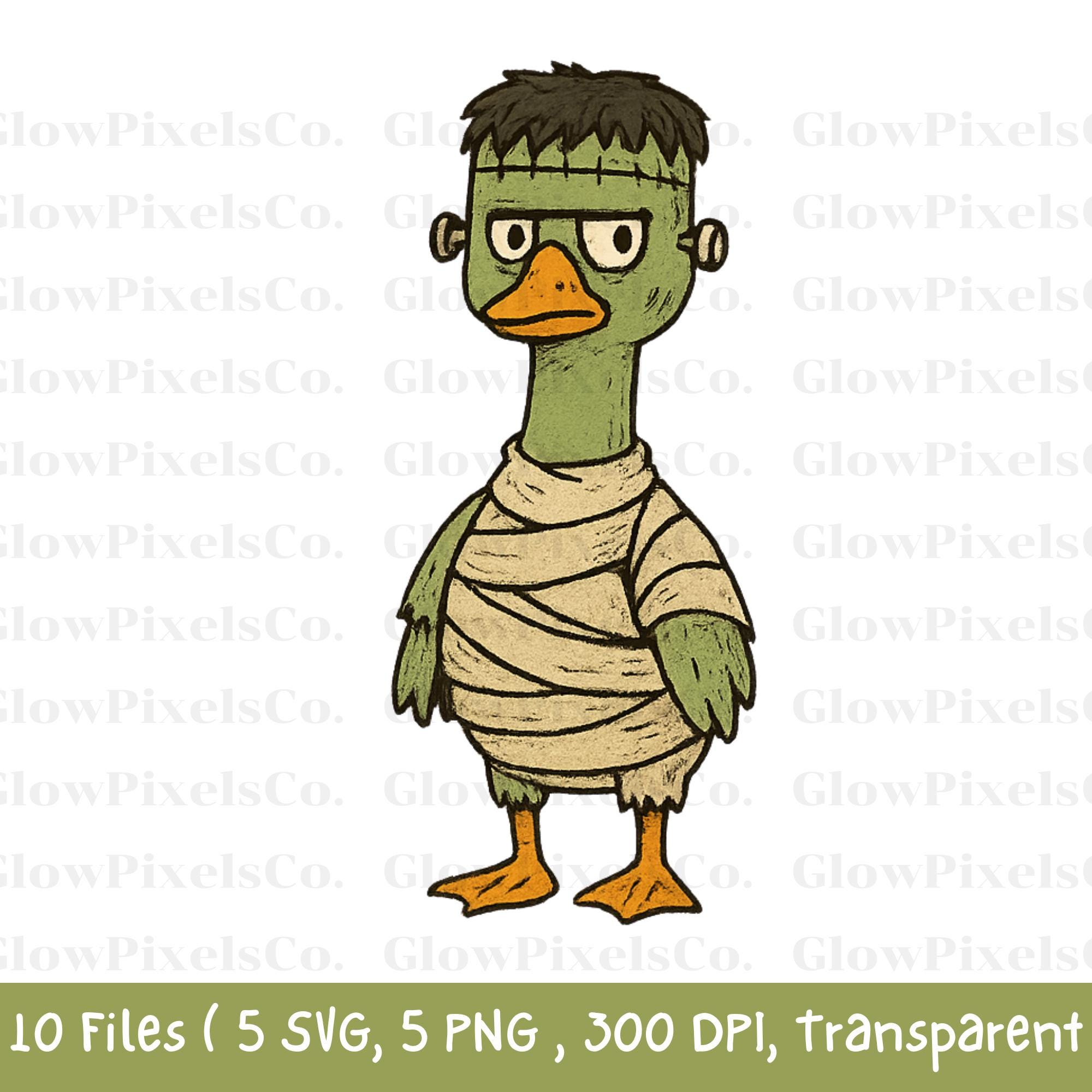 Halloween Goose Clipart Bundle: Mummy, Vampire, Wizard (PNG, SVG ...