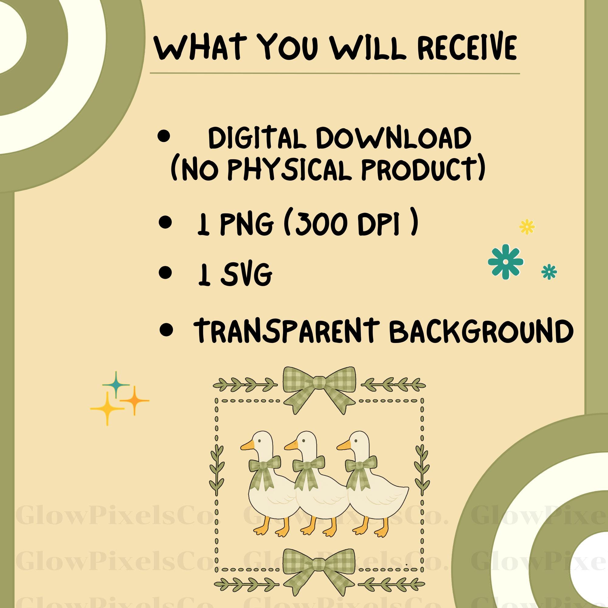 Retro Green Ribbon Goose Clipart: 1980s Vintage Graphic (SVG PNG ...