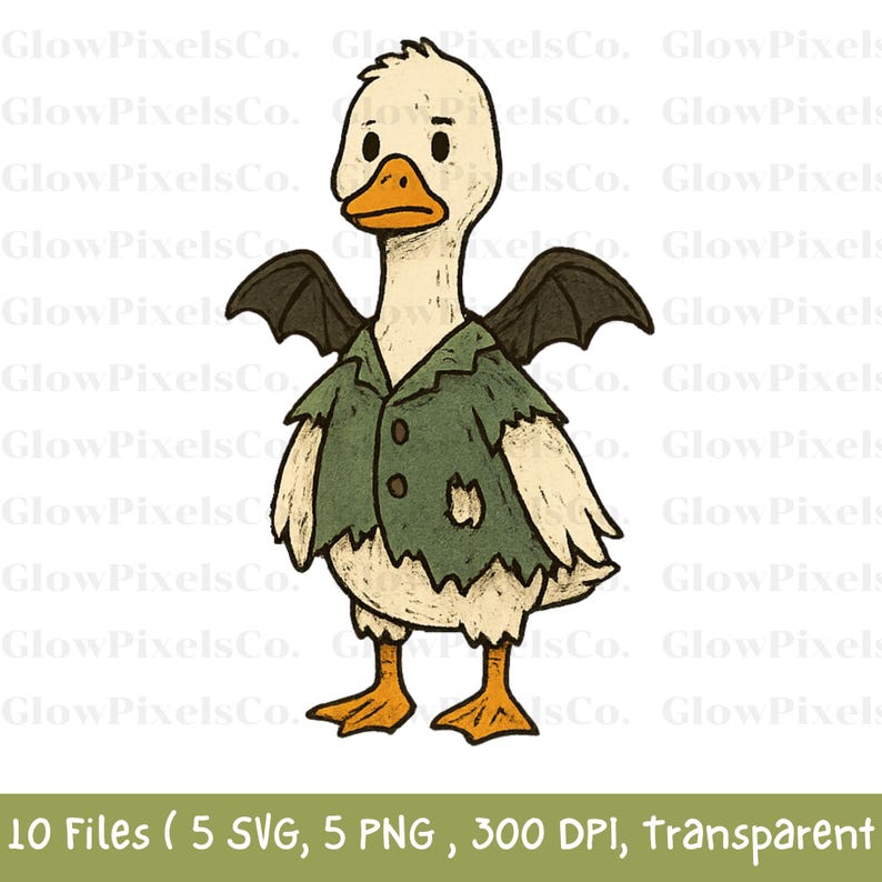 Halloween Goose Clipart Bundle: Mummy, Vampire, Wizard (PNG, SVG ...