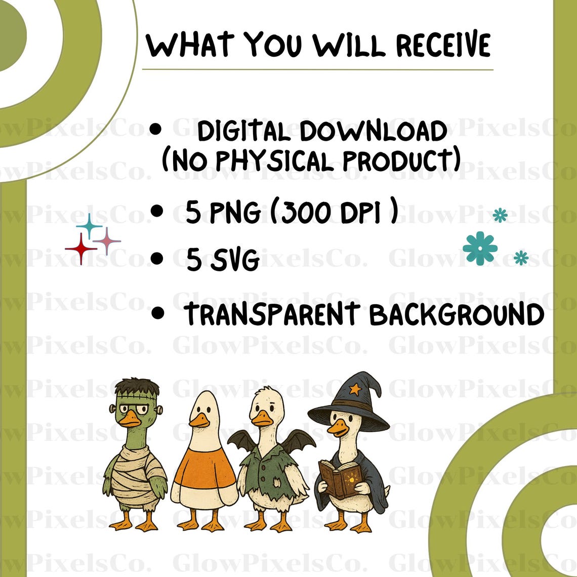 Halloween Goose Clipart Bundle: Mummy, Vampire, Wizard (PNG, SVG ...