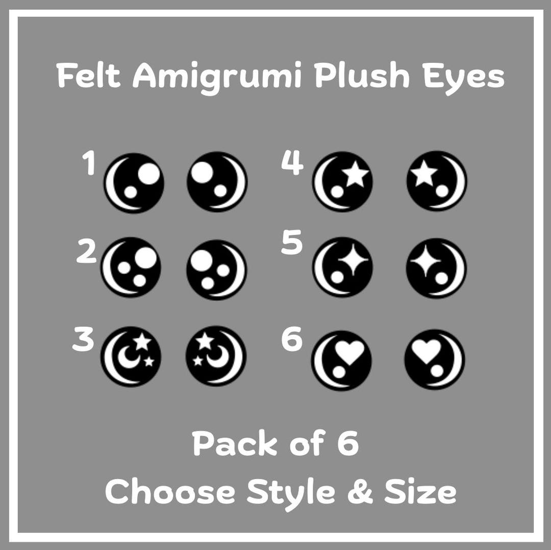Custom Felt Eyes (set of 6) • Plushie Eyes • 15–50 Mm • 6 Styles ...