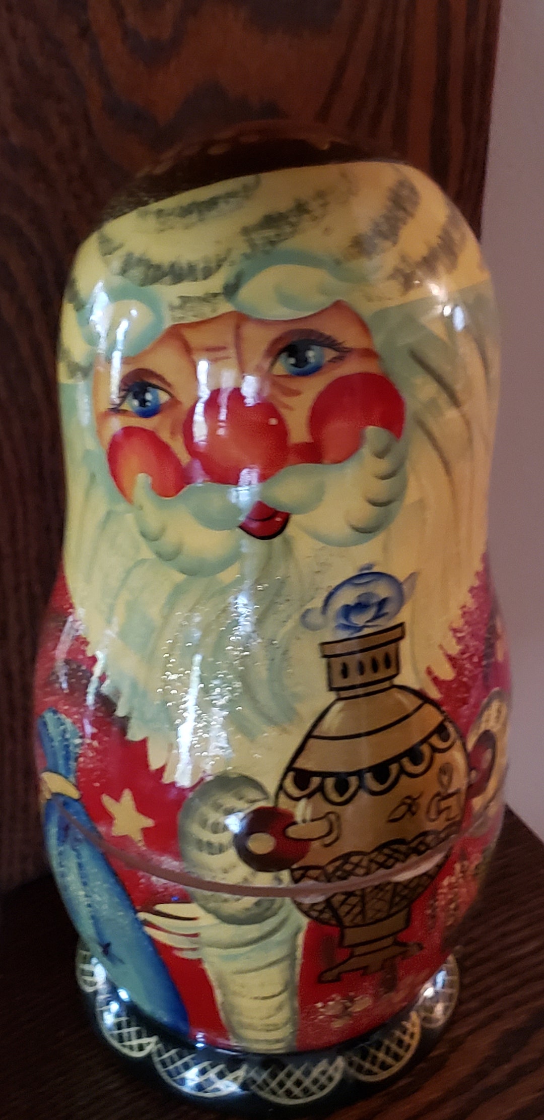 Russian Nesting Santa With Ornaments - Etsy