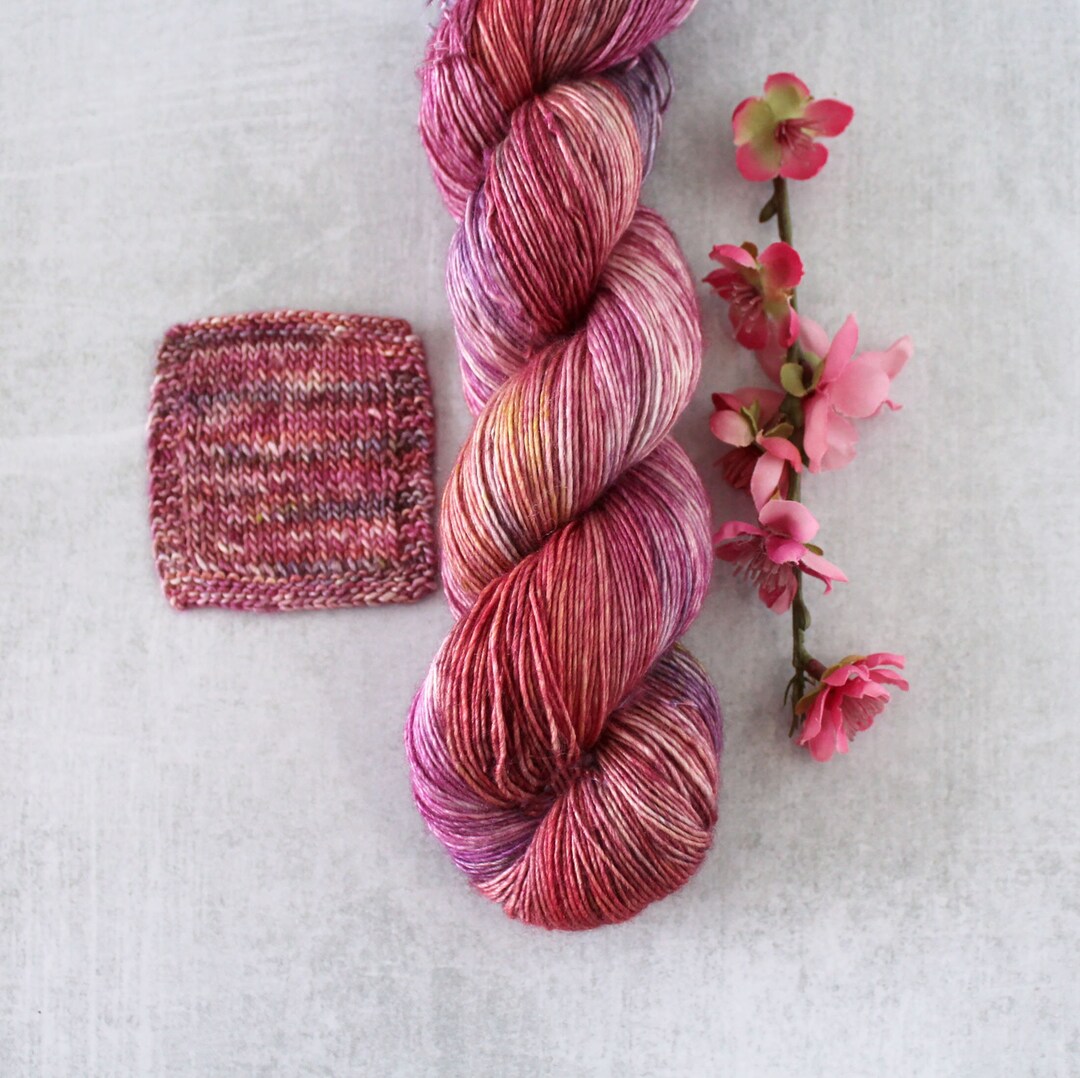 Mimosa Tree Merino Silk 100g 438yd Lilli Art Yarn Hand Painted Yarn - Etsy