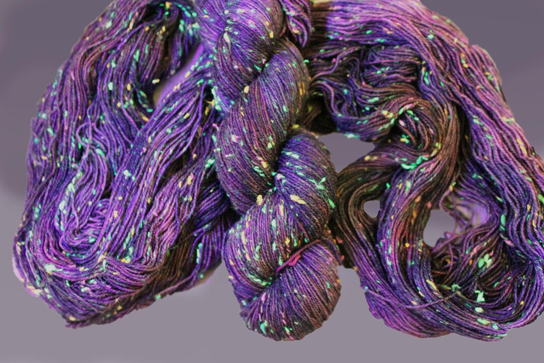 NEON GLOW Sock Yarn , Glow in the Dark Neps, Night Mood Shades - Etsy