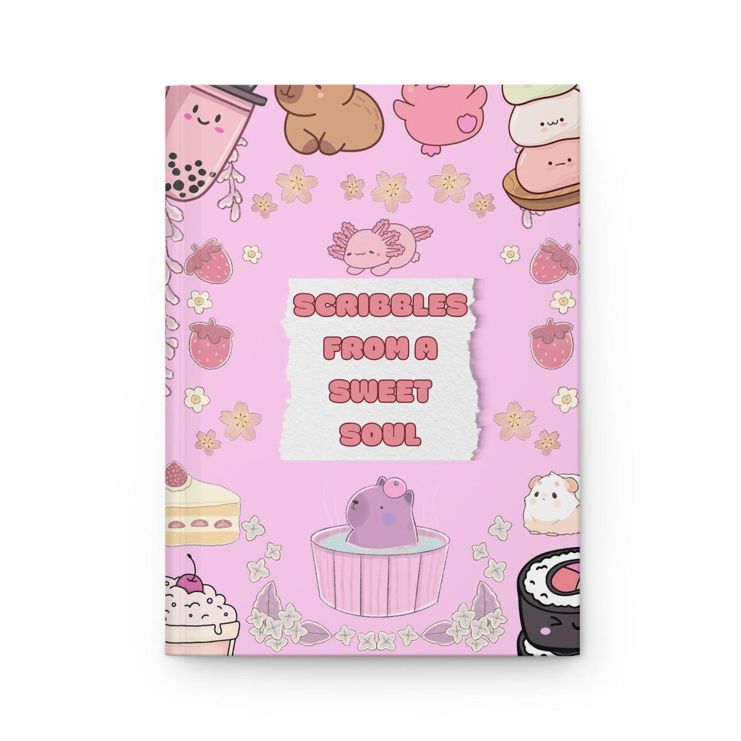Cute Kawaii Hardcover Journal Kawaii Journal Pastel Notebook Scribbles ...