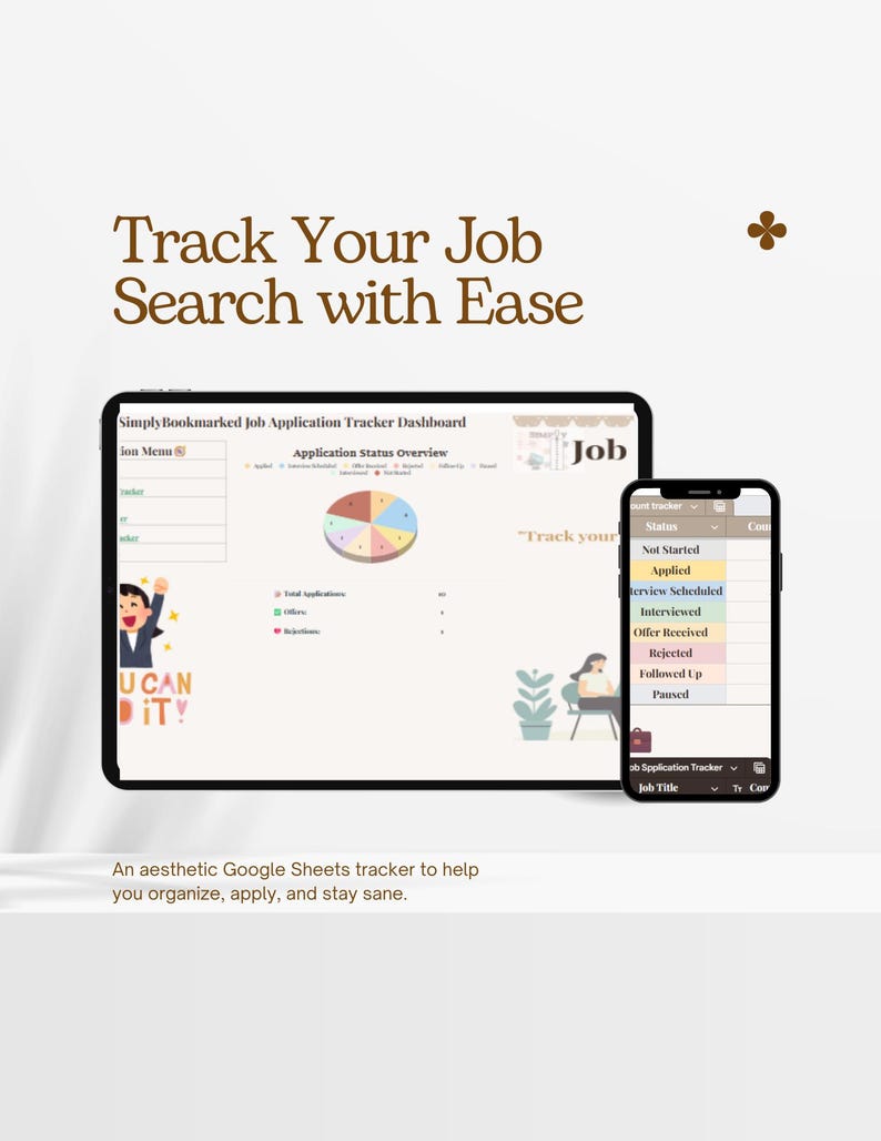 Google Sheets Job Tracker | Career Planner | Application Tracker ...