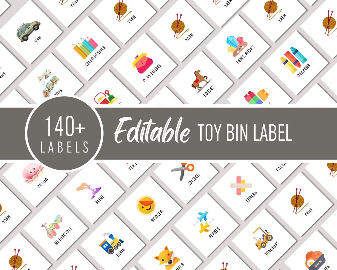 Editable Toy Bin Labels: Visual Montessori Classroom Organization (PDF ...