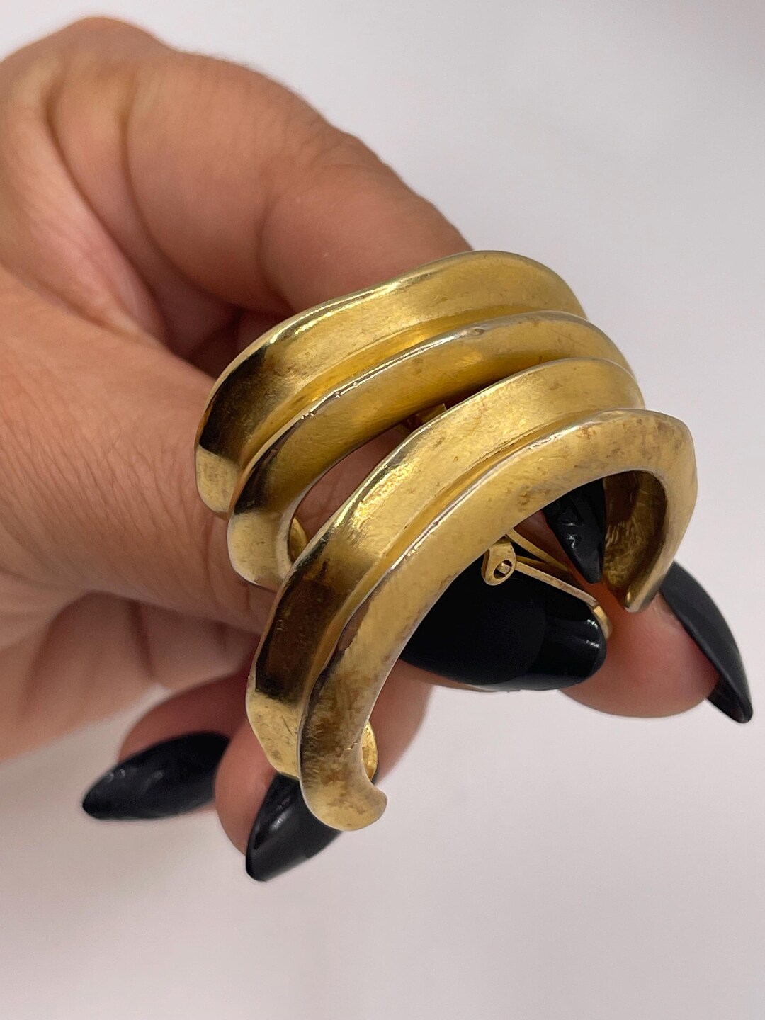 Givenchy - Couture, Etruscan Handformed, Matte Chunky Hoop, Clip on ...