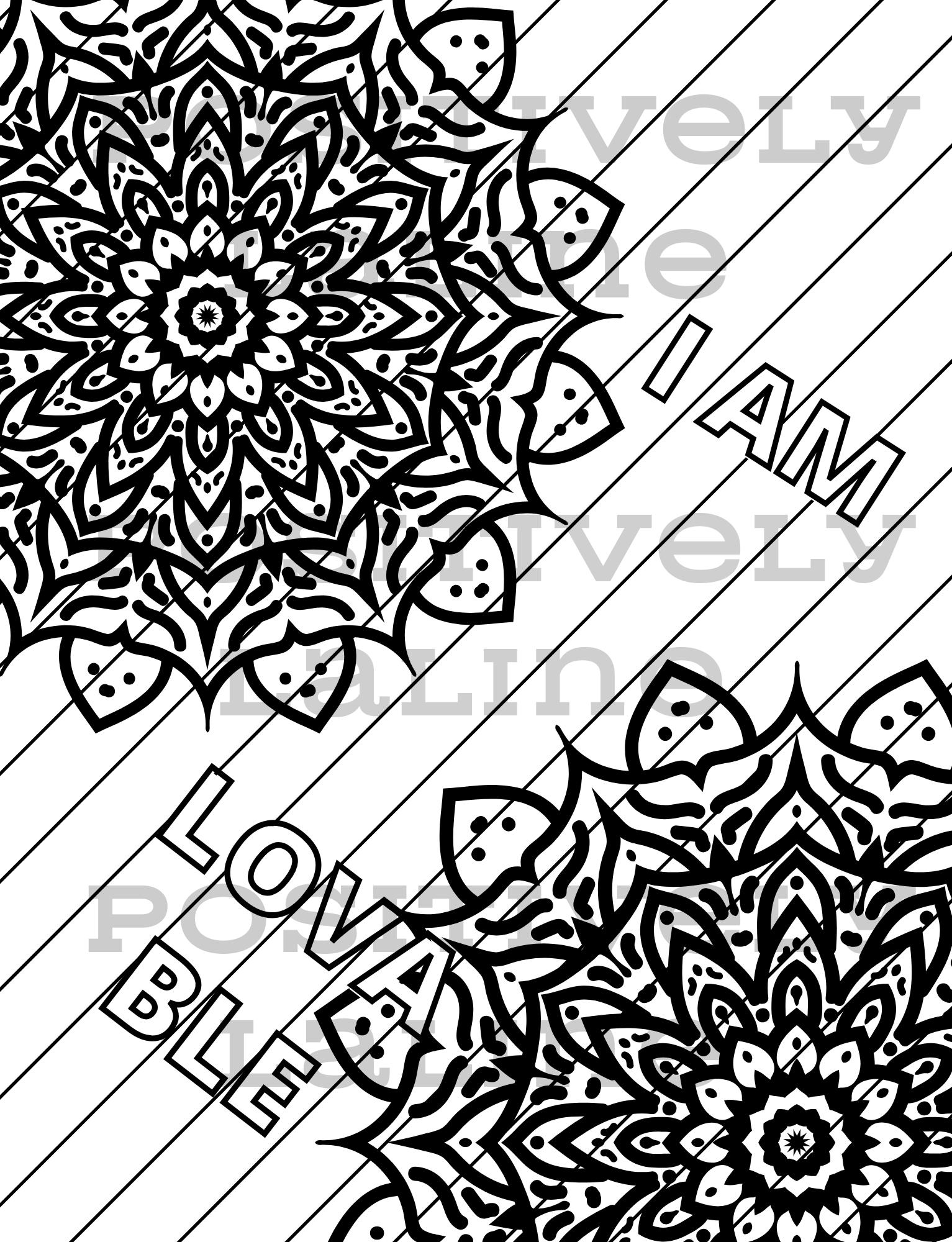 Self-love Coloring Pages Mini Bundle | Black Woman Art | Affirmation ...