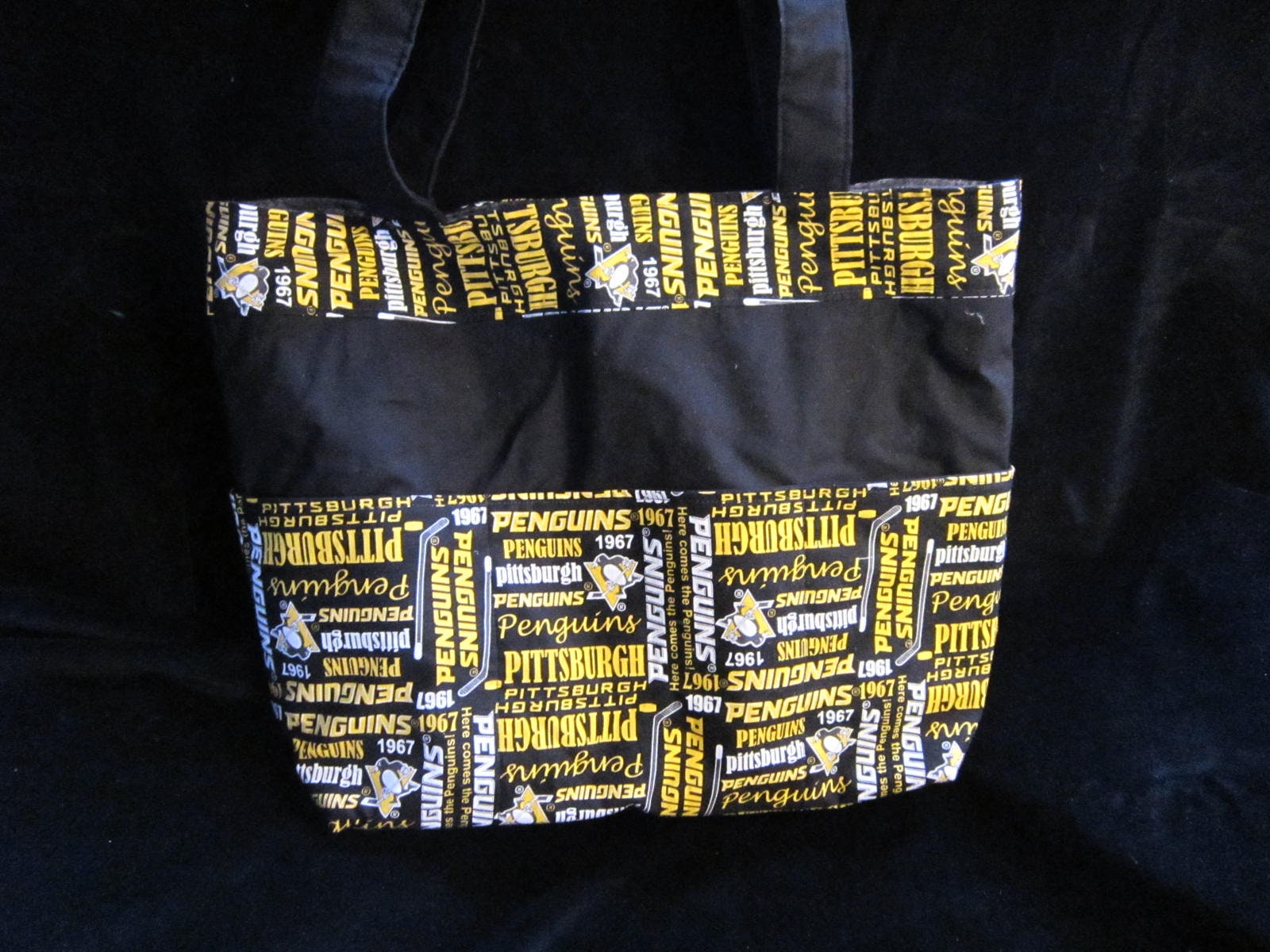 Pittsburgh Penguins Tote Bag Penguins Purse Large Book Bag - Etsy UK