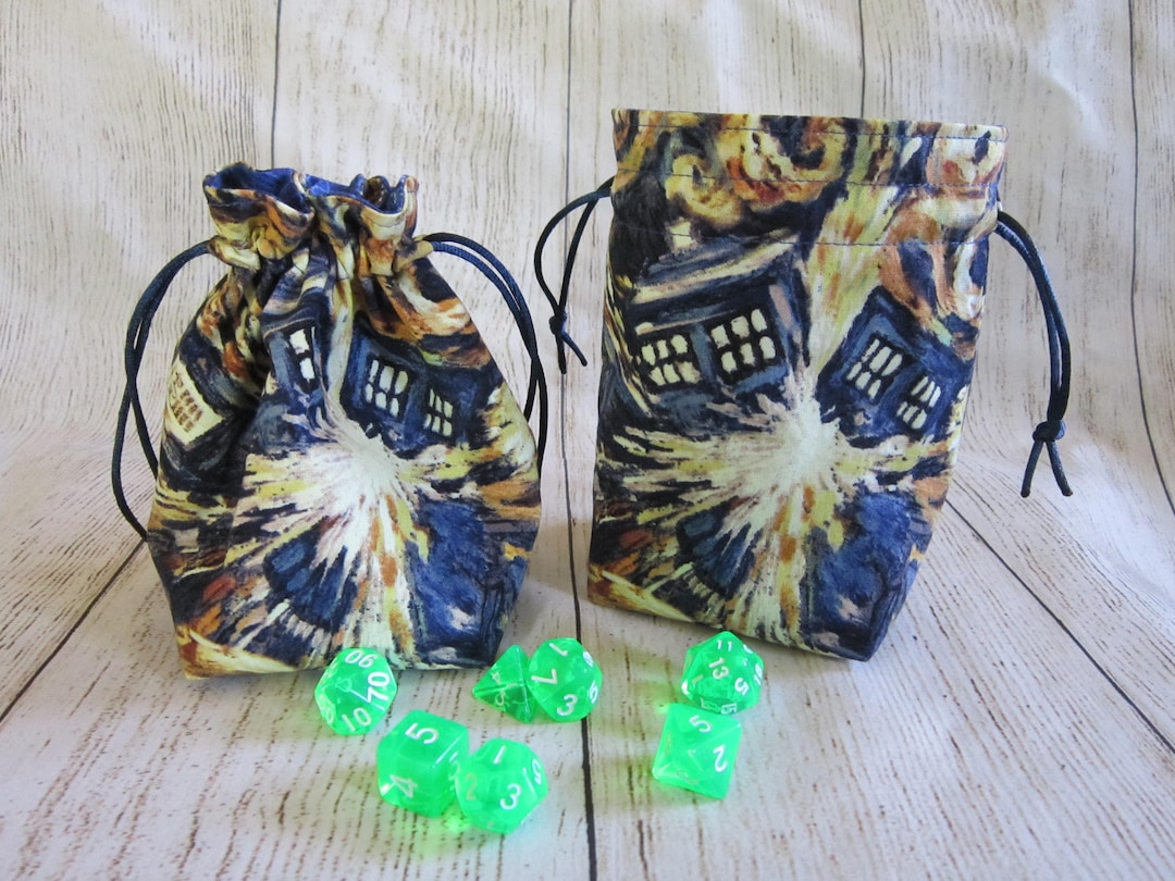Exploding T.A.R.D.I.S., TARDIS Dice Bag, D&D Dice Bag, Doctor Who Dice ...