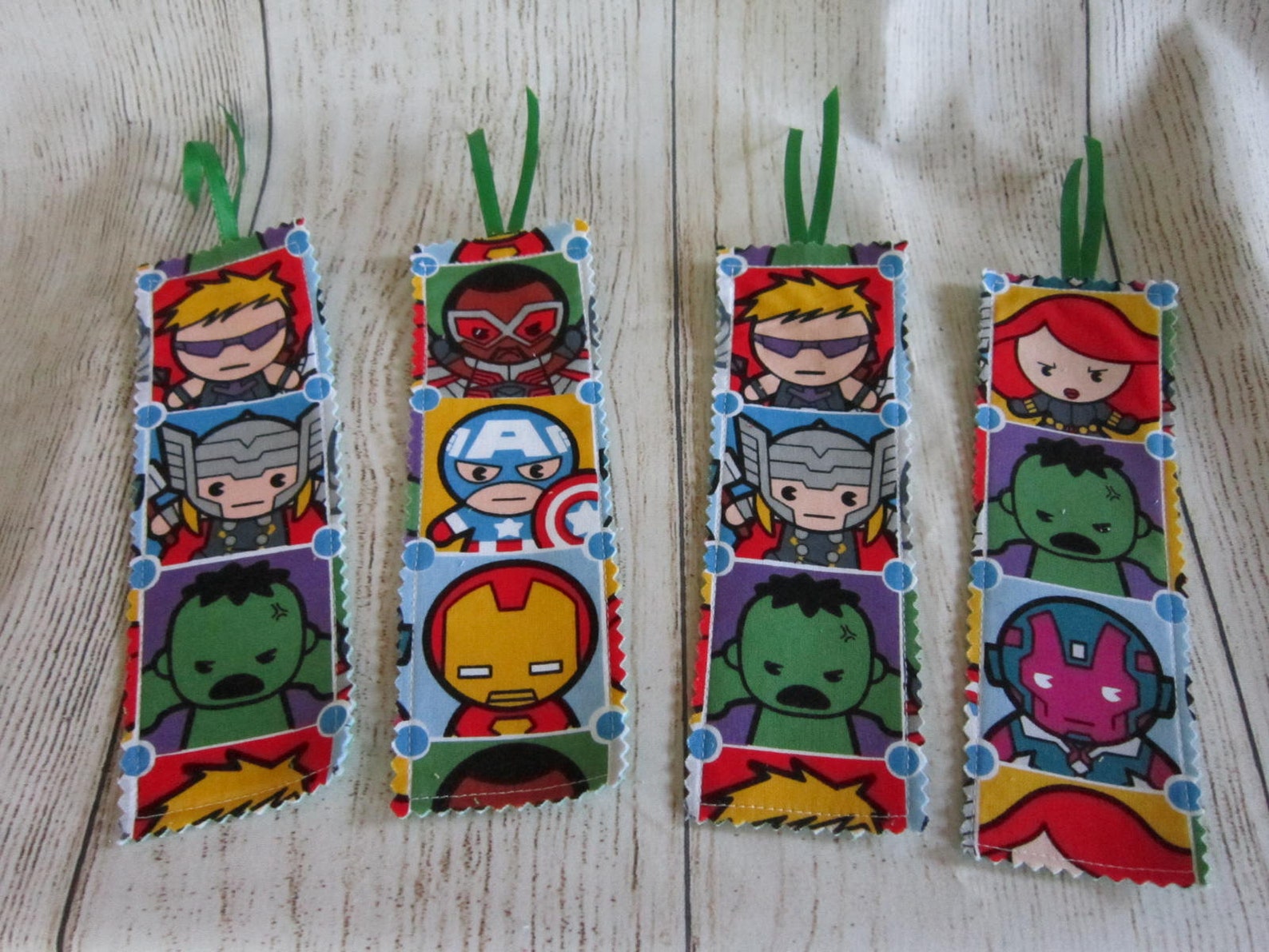 Avengers Bookmark Avengers Kawaii Bookmark Fabric Bookmark - Etsy
