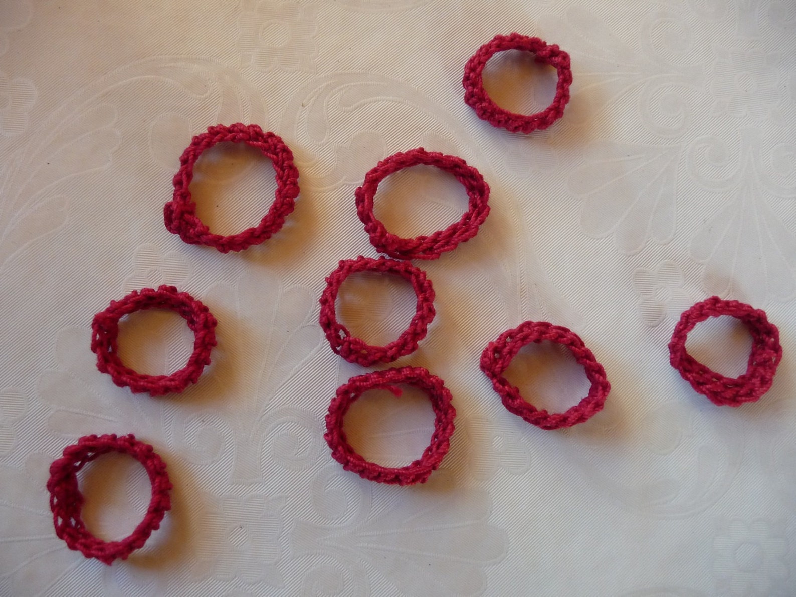 10 Crocheted Rings - Etsy