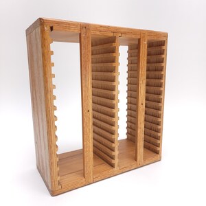 CD Storage Rack Tower Holder Solid Oak Wood 30 Cd's Wall or Surface ...