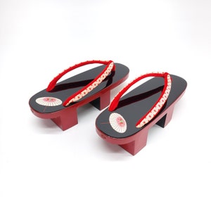 Vintage Okobo Traditional Japanese Wooden Sandals Flat Wood Base ...