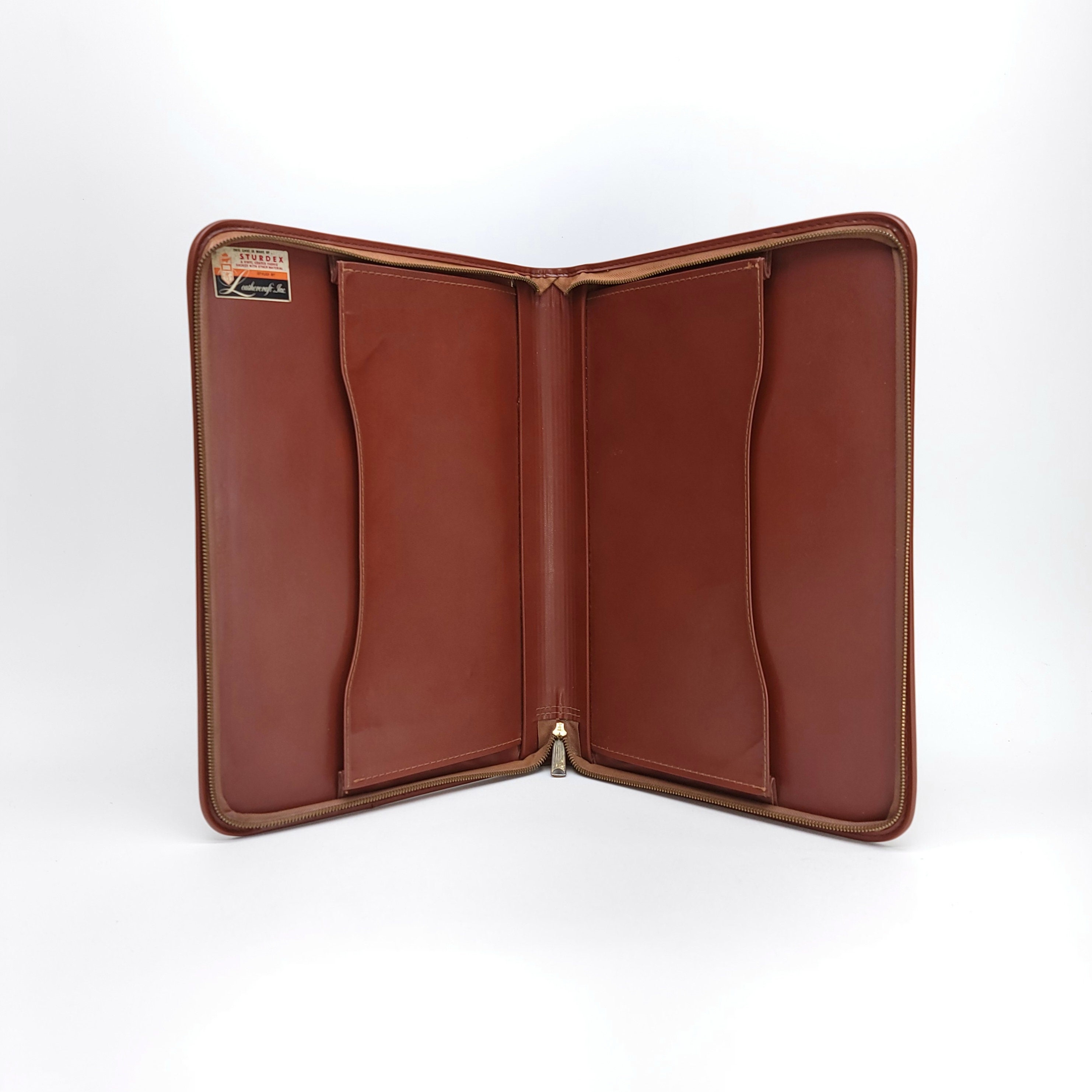 Vintage Leathercraft Vinyl Portfolio Case Zippered Briefcase - Etsy