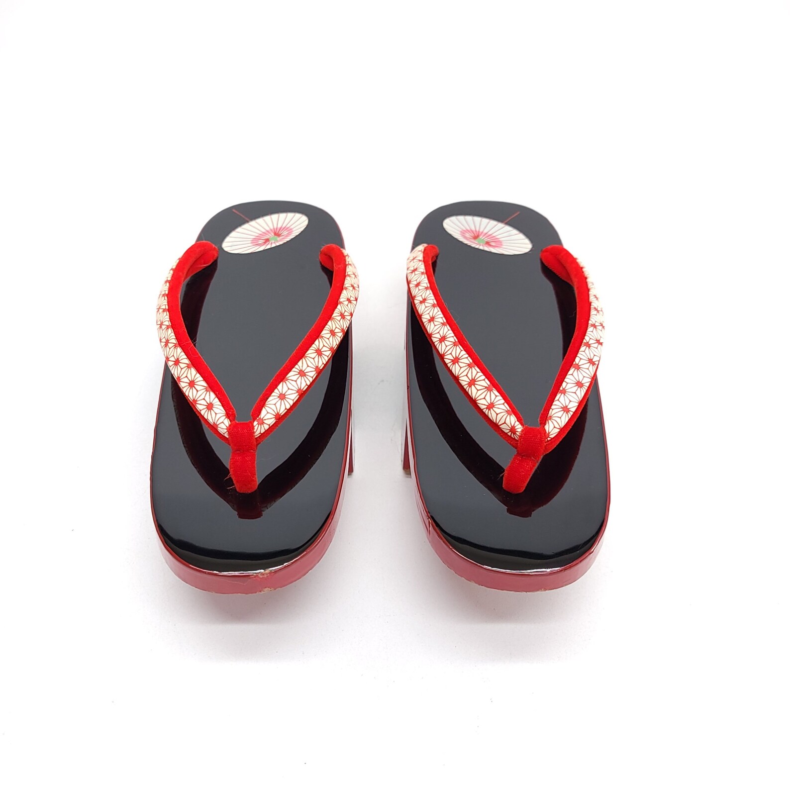 Vintage Okobo Traditional Japanese Wooden Sandals Flat Wood Base ...