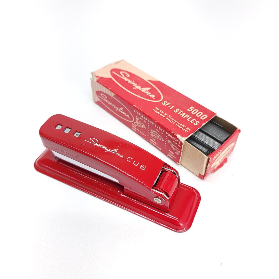Vintage Red Swingline CUB Stapler With Staples, Office Space, Mid ...