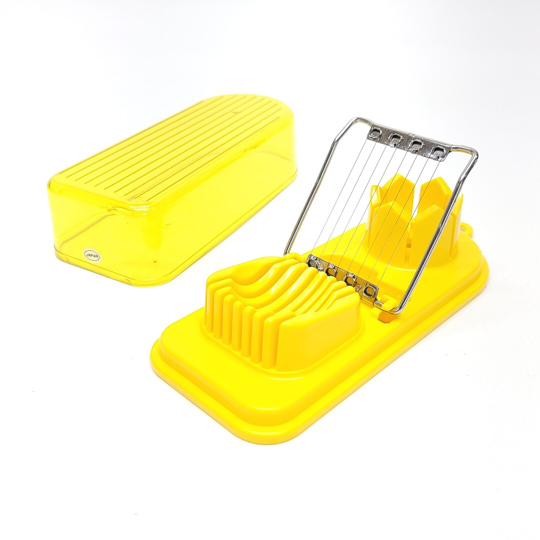 Vintage Egg Slicer Made in Japan Brilliant Bright Yellow Food Processor ...
