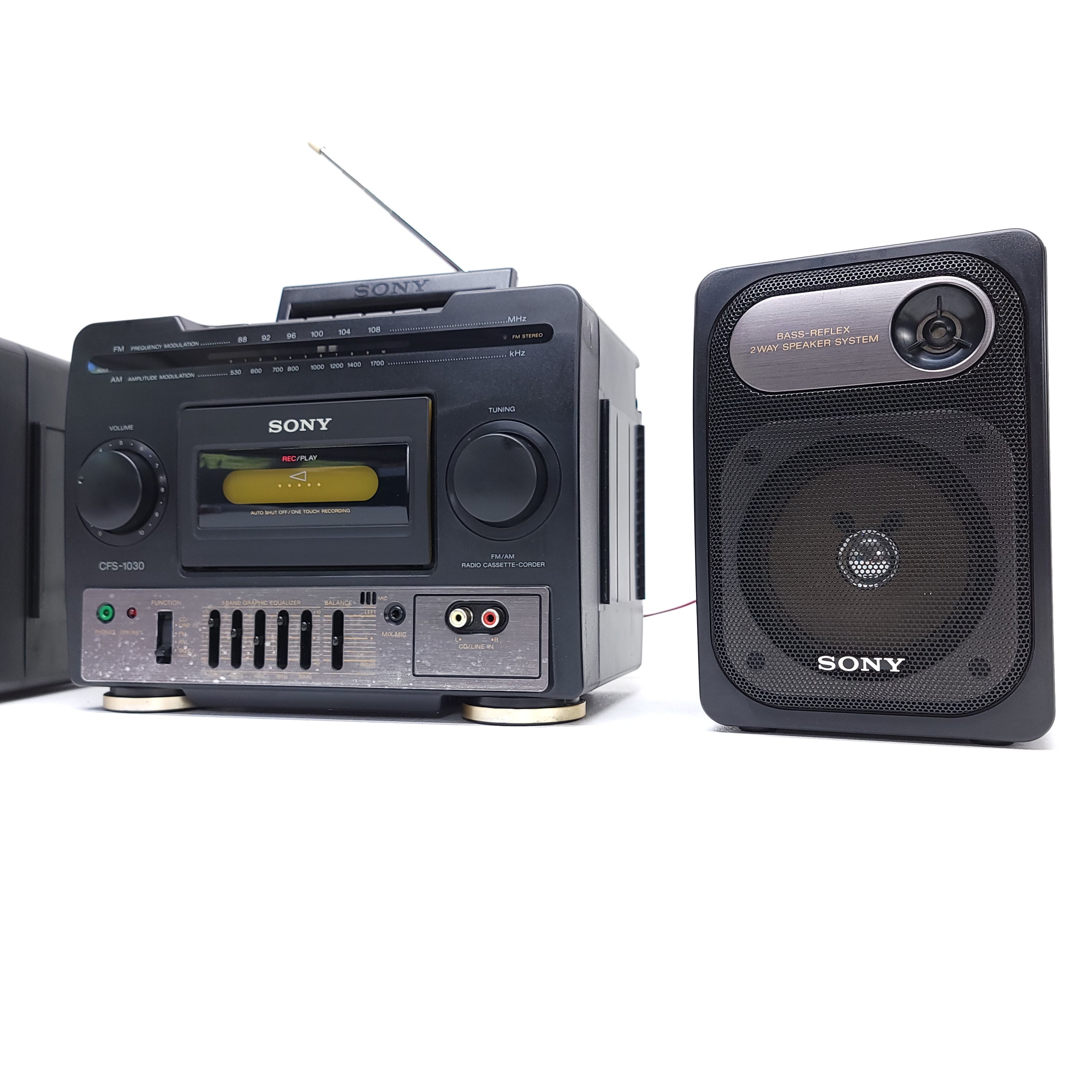 90s Sony Boombox CFS-1030 Ghettoblaster With Graphic Equalizer AM/FM ...