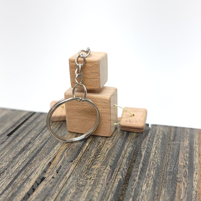 TINY Handmade Robot Keychain Reclaimed Hardwood Natural - Etsy