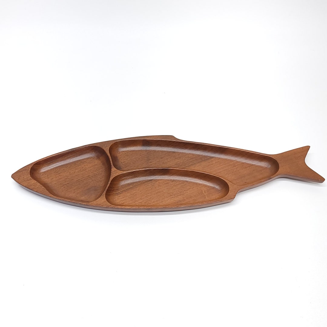 African Walnut Salmon Tray Divided Catch-all Presentation - Etsy