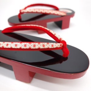 Vintage Okobo Traditional Japanese Wooden Sandals Flat Wood Base ...