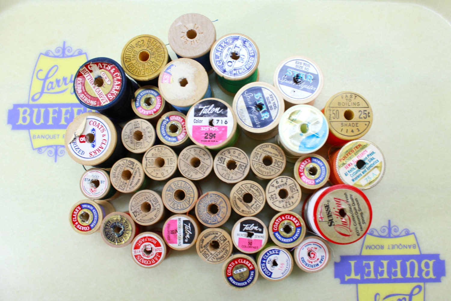 Vintage Wood Thread Spool Collection Multicolor 36 Spools - Etsy