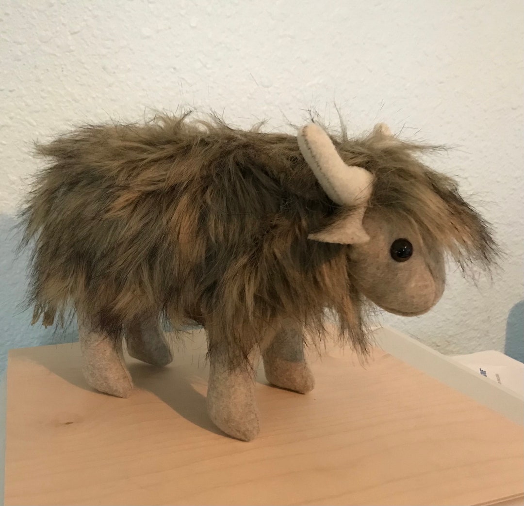 Plush Dun Scottish Highland Cow - Etsy