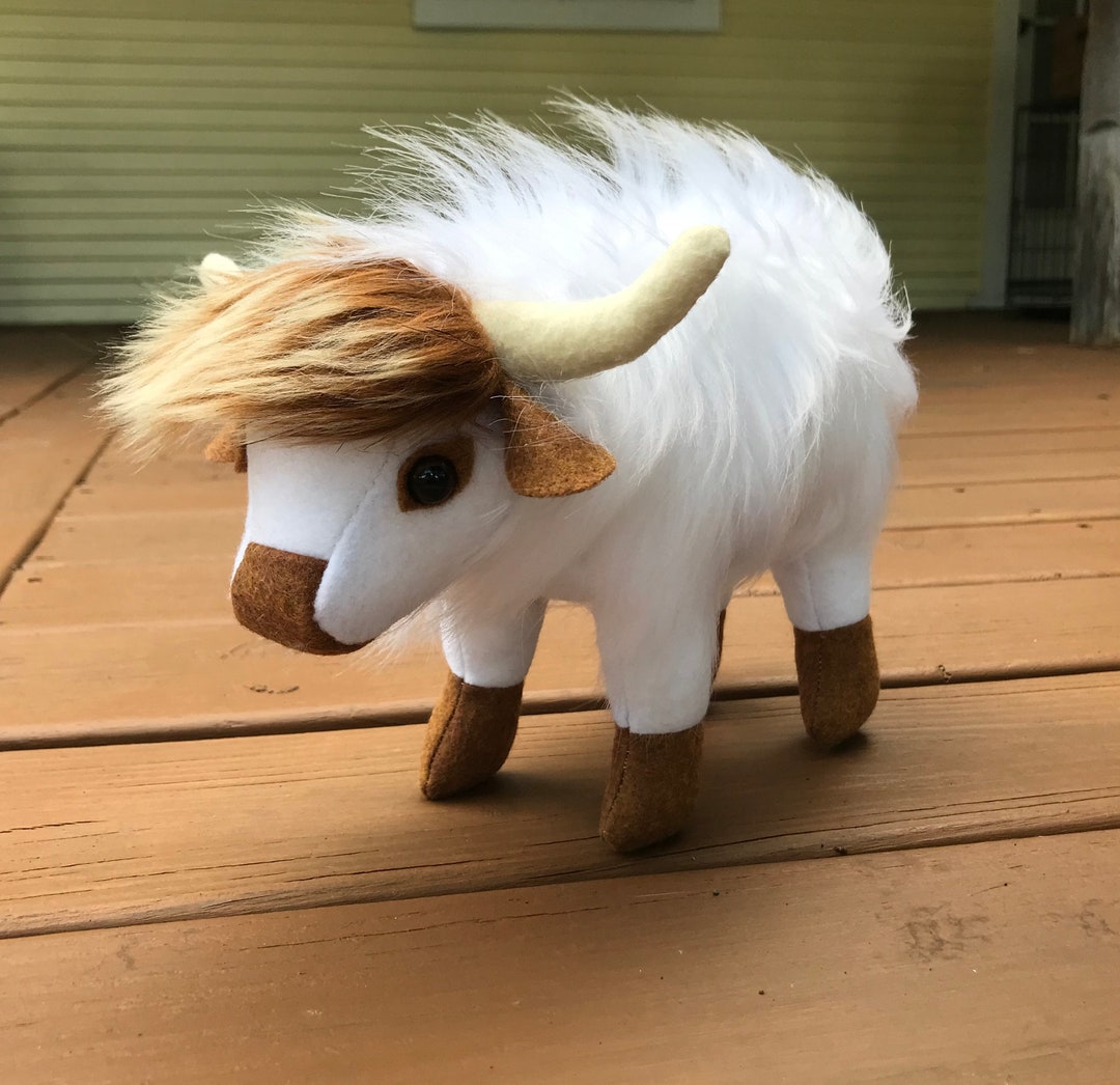Plush Red Tipped Highpark Cow - Etsy