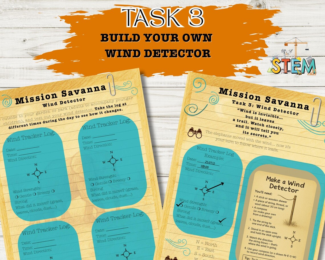 Printable STEM African Safari Kit: Animal Sounds, Diorama Activity - Etsy