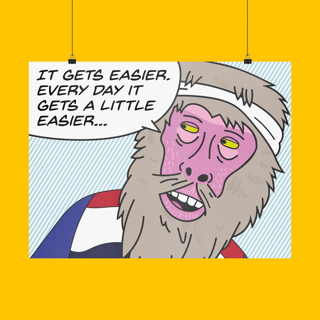 Bojack Horseman Print: Jogging Baboon Pop Art Decor - Etsy