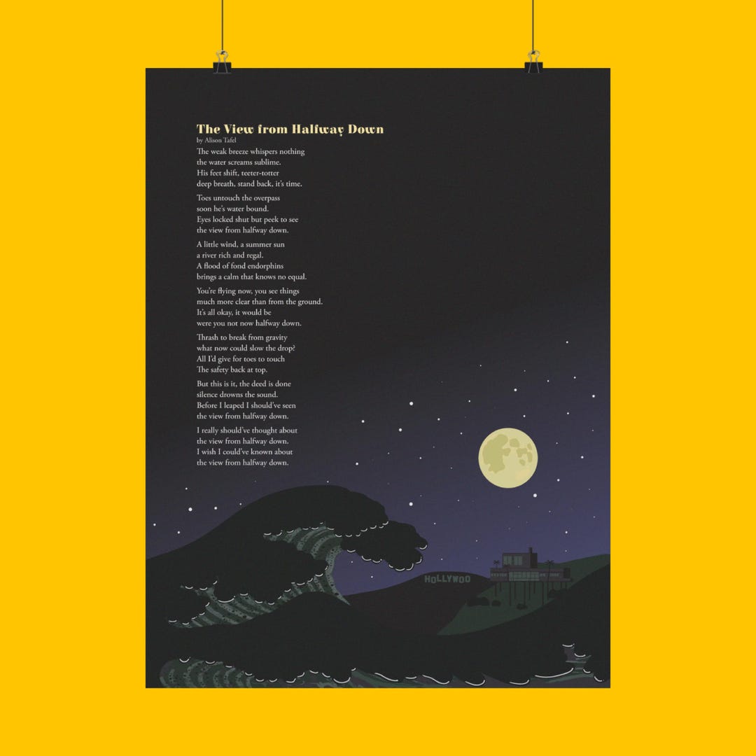 Bojack Horseman 'the View From Halfway Down' Poem Print: Netflix Art - Etsy