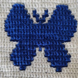 Overlay Mosaic Crochet Pattern - Cat and Butterfly - Wall Hanging, Baby ...