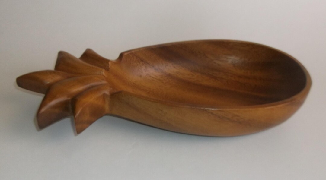 Genuine Monkey Pod Wooden Pineapple Shape Snack Bowl - Etsy