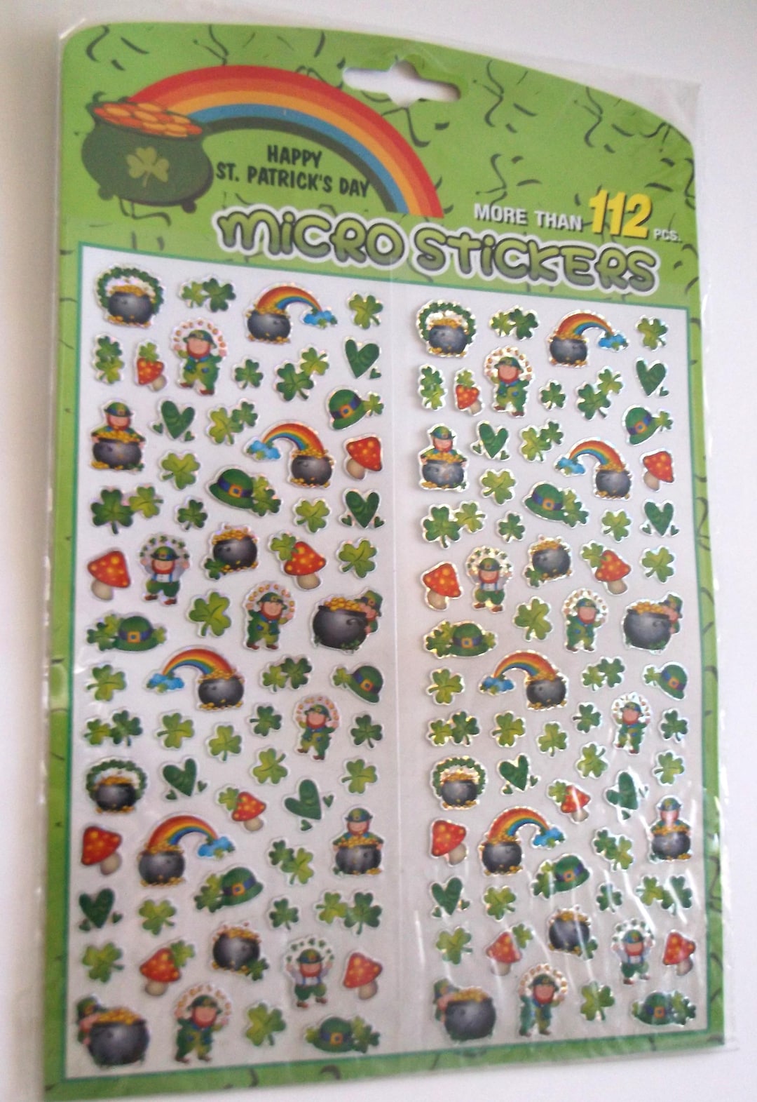 112 Small St. Patrick's Day Golden Outline Stickers Reflective NOS - Etsy