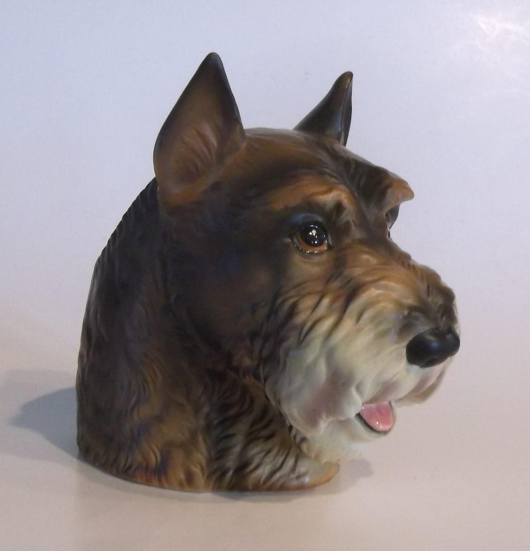 Vintage Inarco Ceramic Schnauzer Terrier Dog Head Planter E2935 - Etsy
