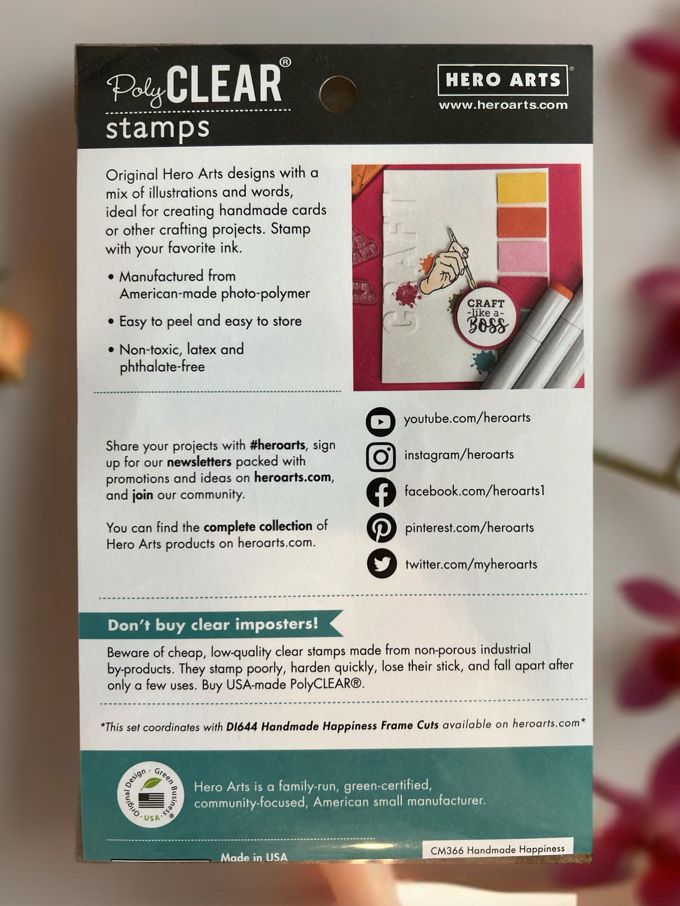 Hero Arts Handmade Happiness CM366 Stamp Set Craft Scrapbook - Etsy