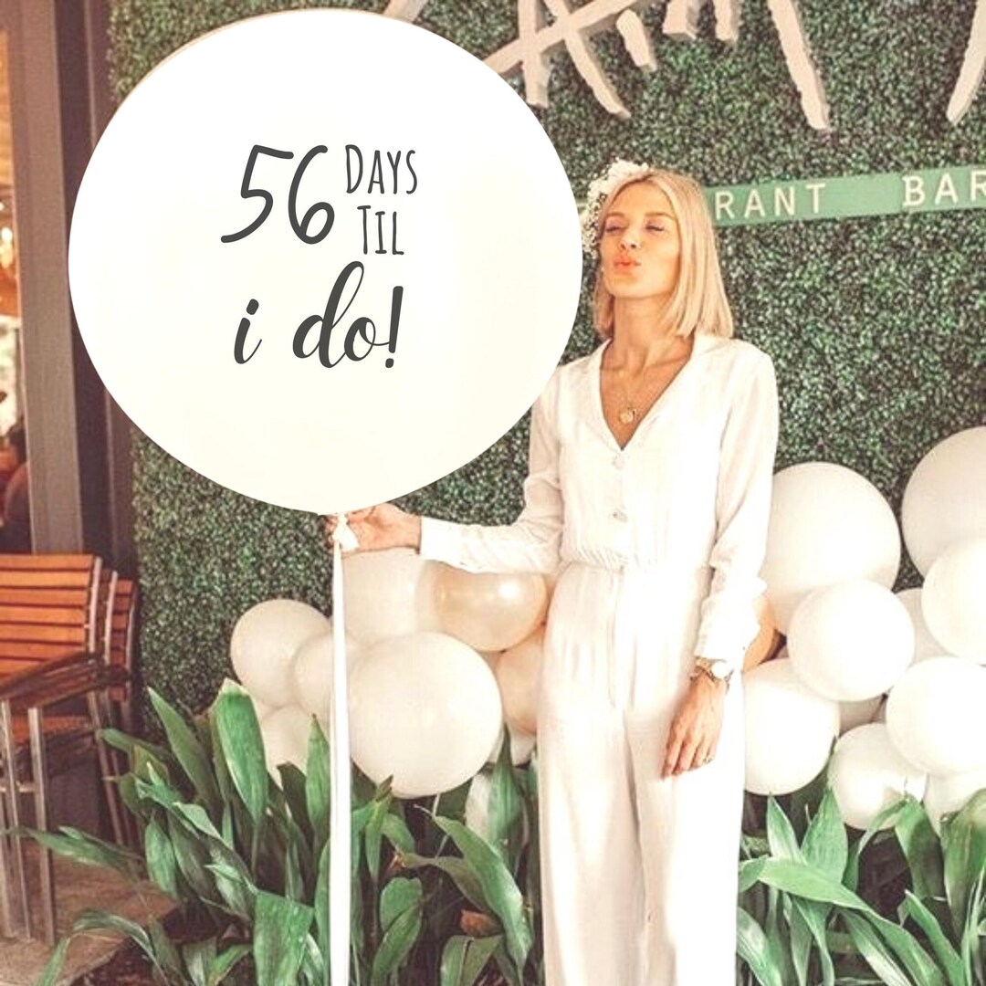 Bachelorette or Engagement Party Decoration 36 Custom Jumbo Balloon ...