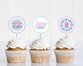 Trampoline Cupcake Toppers | Etsy