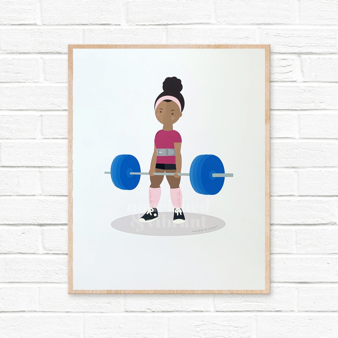 Woman Deadlifting Fitness Poster - Home Gym Art - 8x10 Print - Etsy