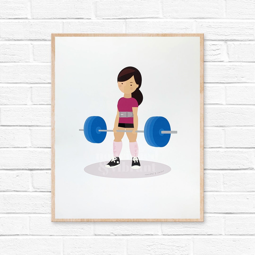 Woman Deadlifting Fitness Poster Home Gym Art 8x10 Print - Etsy