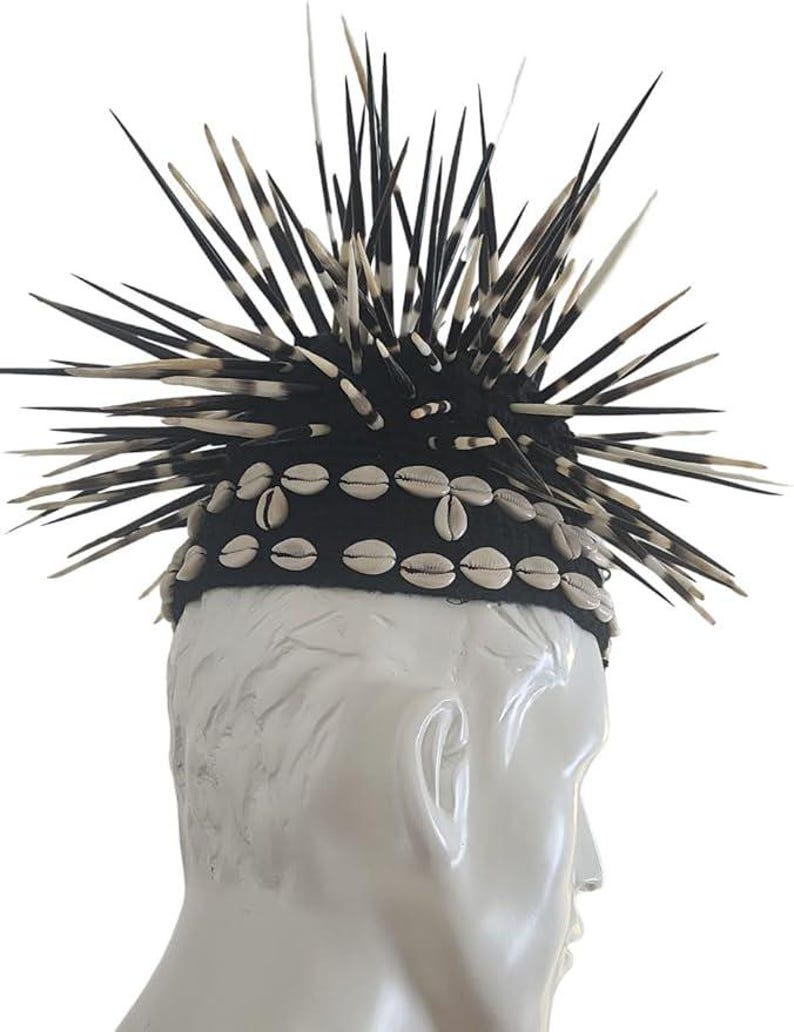 Handcrafted Bamileke Porcupine Quill Hat | Cameroonian Royal Headpiece ...