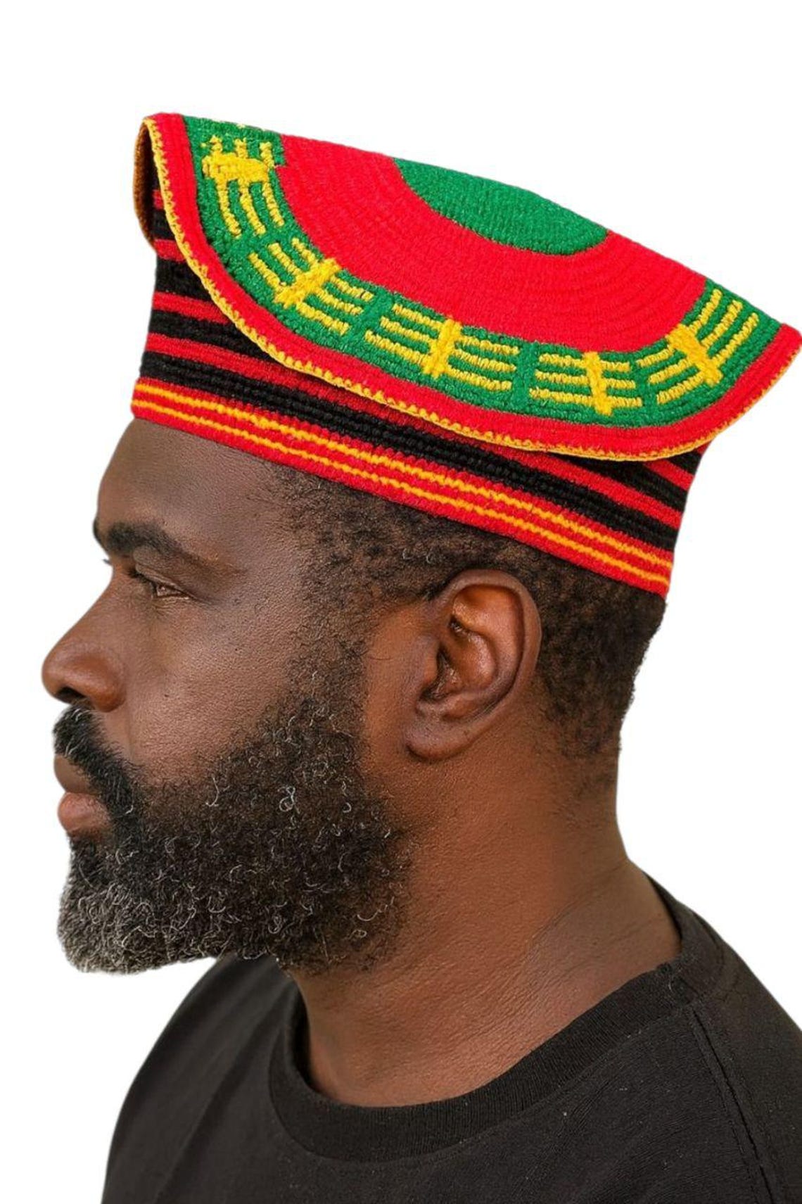 Hand-woven Toghu Hat: Cameroon Crown, Wool Silk Cotton, Fits 21-24" - Etsy