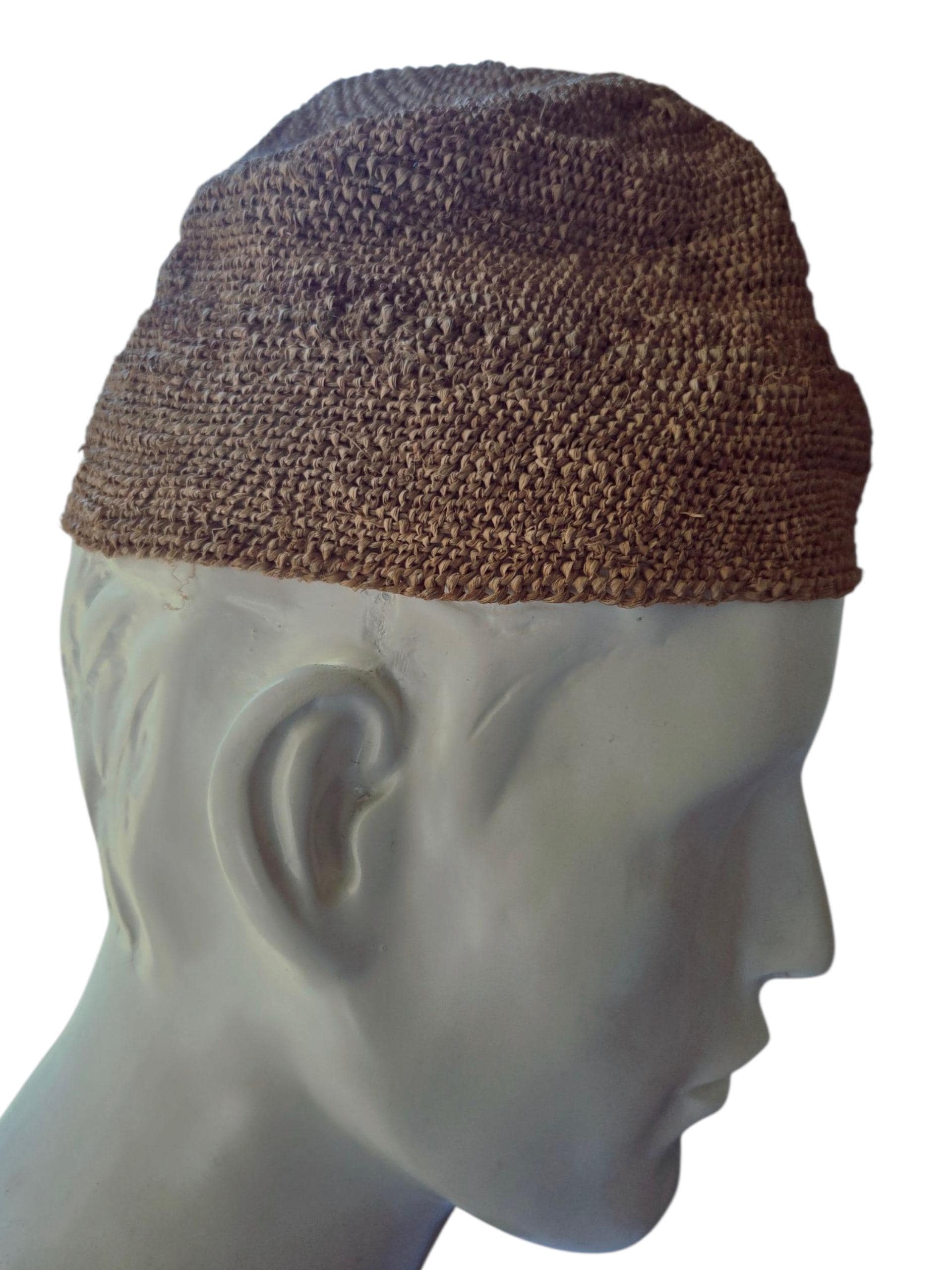Handwoven Cameroon Raffia Hat –traditional Toghu Cap | Shallow Crown ...