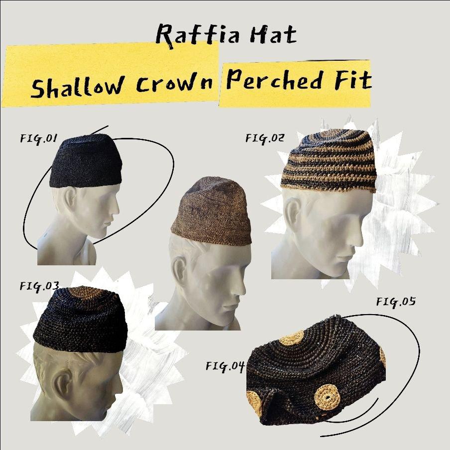 Handwoven Cameroon Raffia Hat –traditional Toghu Cap | Shallow Crown ...